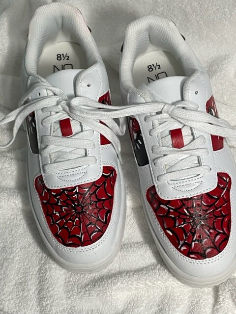 Custom Hand Painted Spider-man Shoes - Etsy