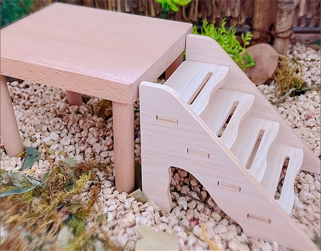 Hamster Cage Decor,hamster Wood Ladder,hamster Supplies,golden Bear ...