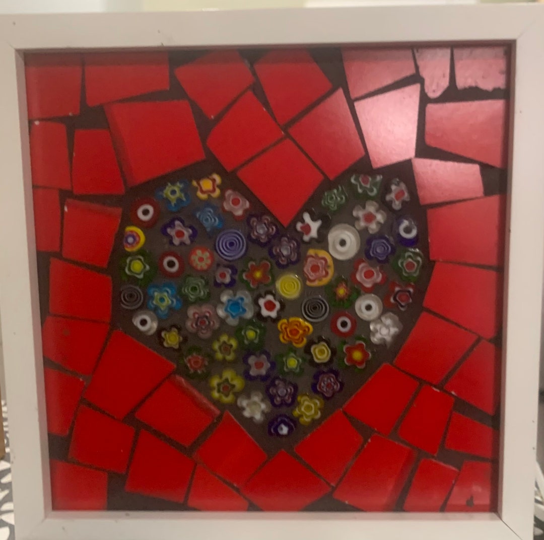 Little Gem RED HEART Mosaic Gift Quality Kdart2020 - Etsy
