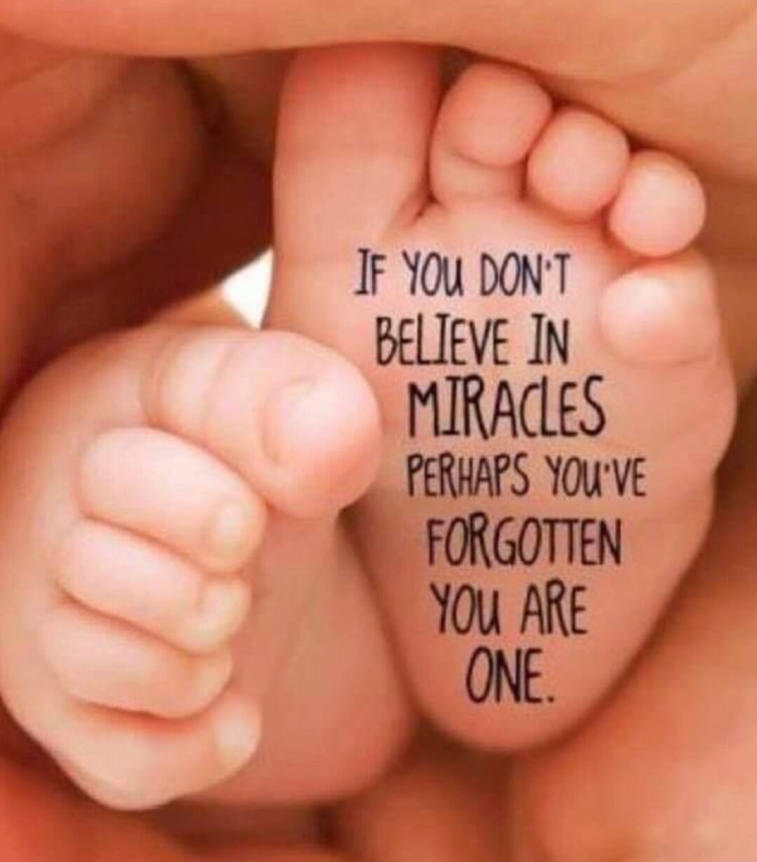 Digital Image ONLY Baby Foot & Message You Are the Miracle - Etsy