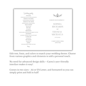 Catholic Wedding Program Template Church Program Ceremony Program ...