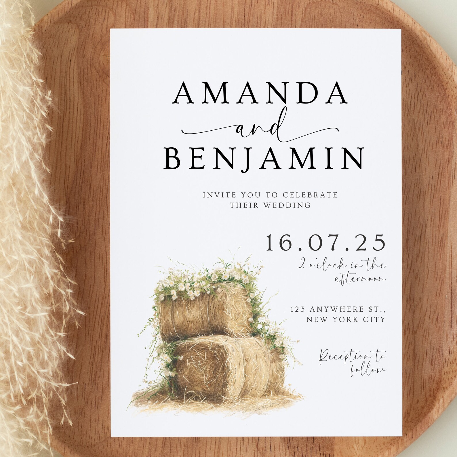 Country Wedding Invite Rustic Country Wedding Invitation Rustic Farm ...
