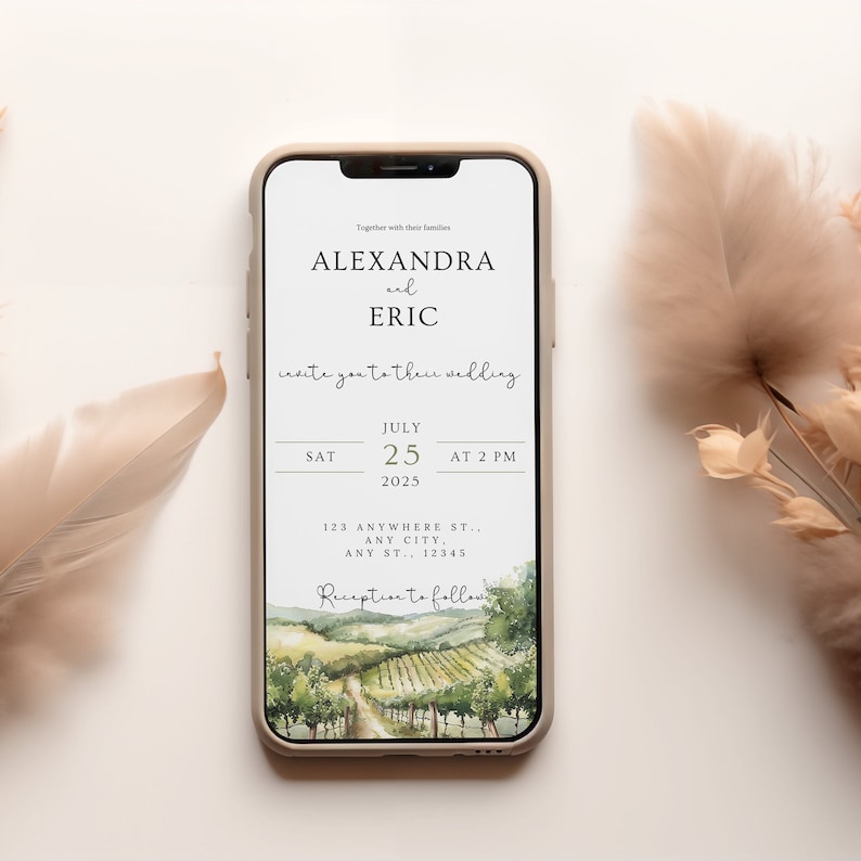 Winery Wedding Invitation Winery Wedding Invite Suite Country Wedding ...