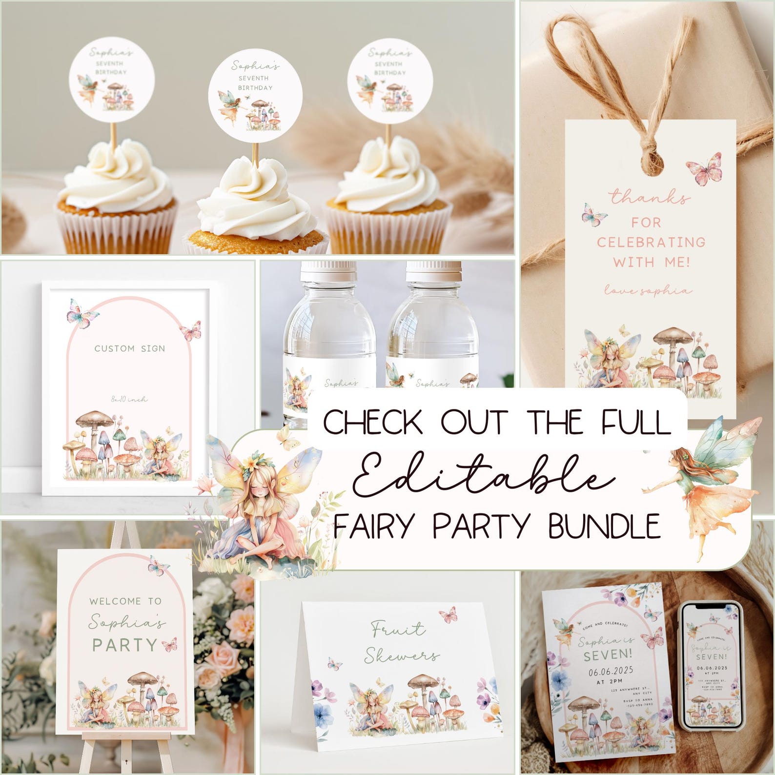 Fairy Birthday Invitation Template Enchanted Fairy Invitation Fairy ...