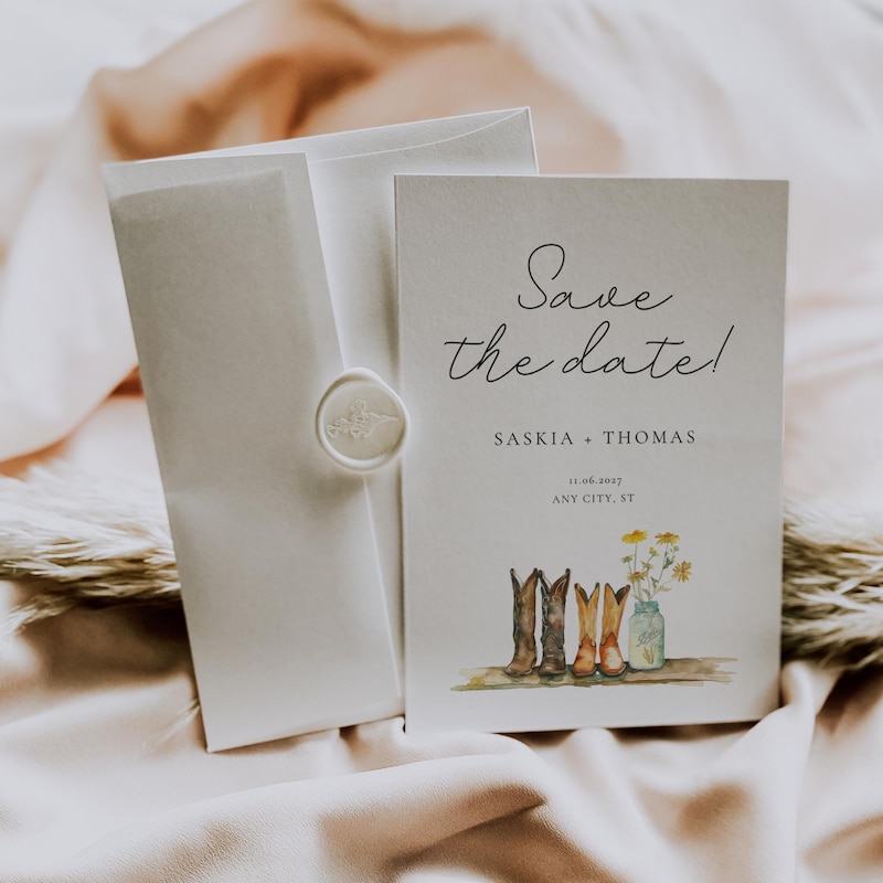 Rustic Save the Date - Etsy