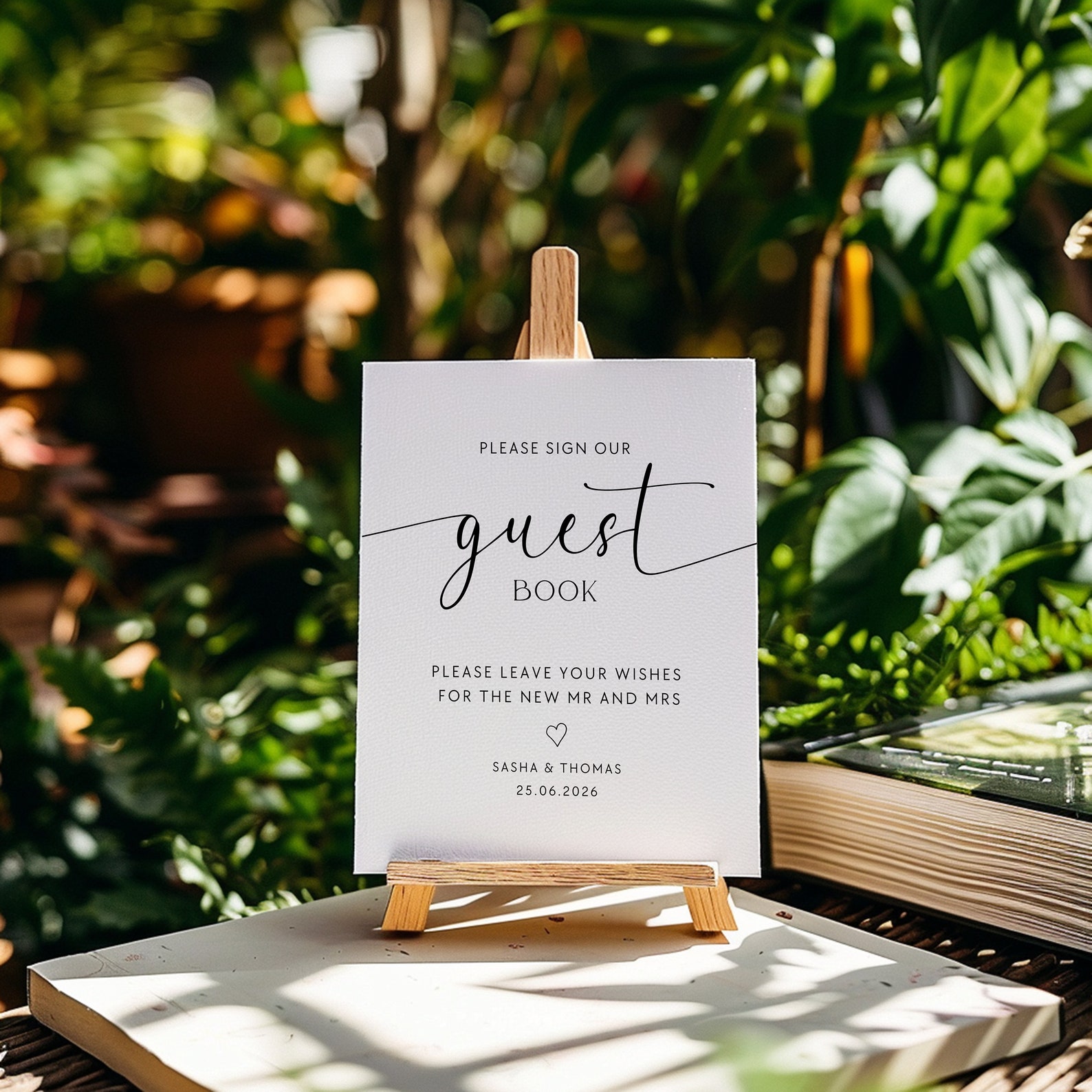 Minimalist Please Sign Our Guest Book Editable Guest Book Sign Modern ...