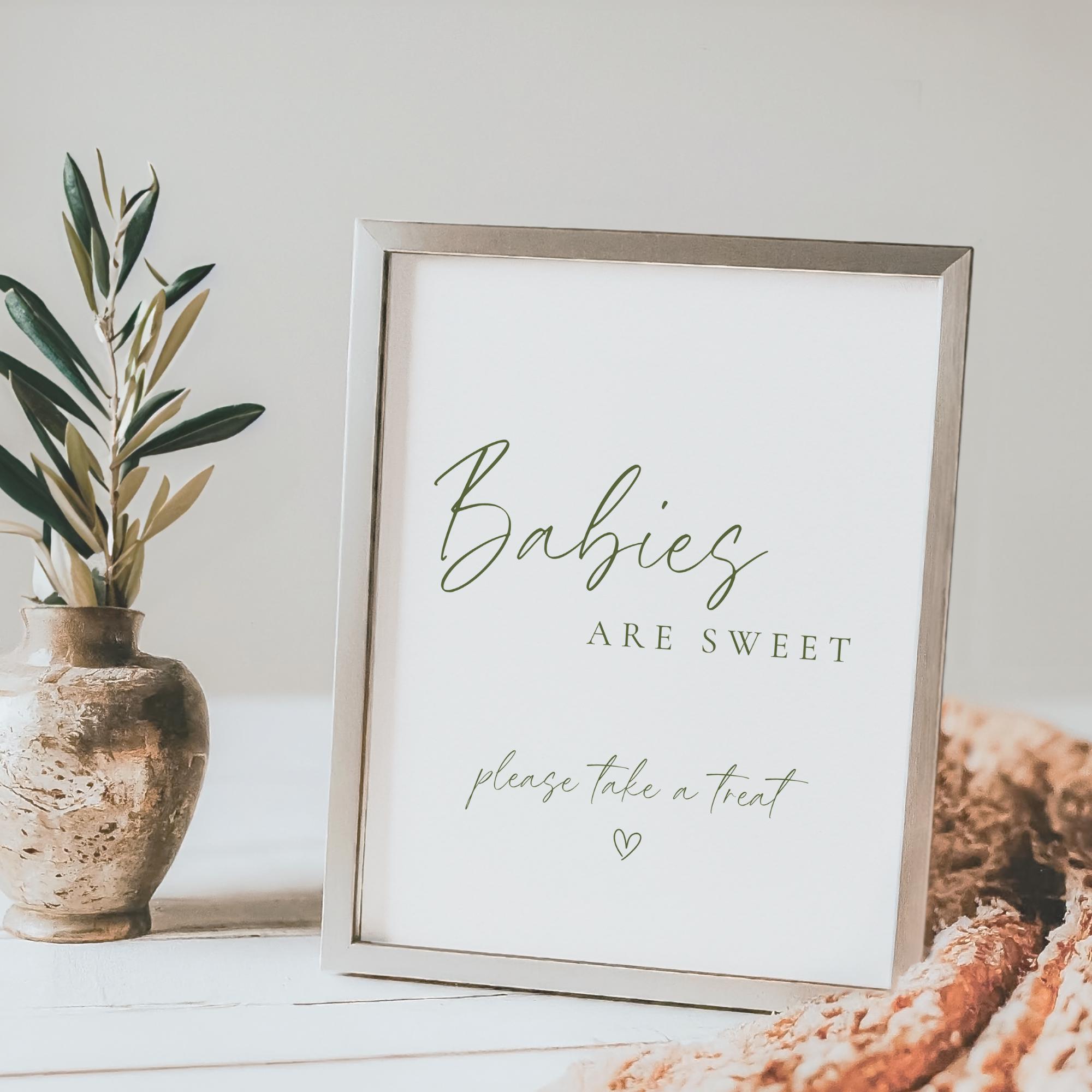 Sage Green Baby Shower Signs Bundle Editable Baby Shower Sign Bundle 8 ...