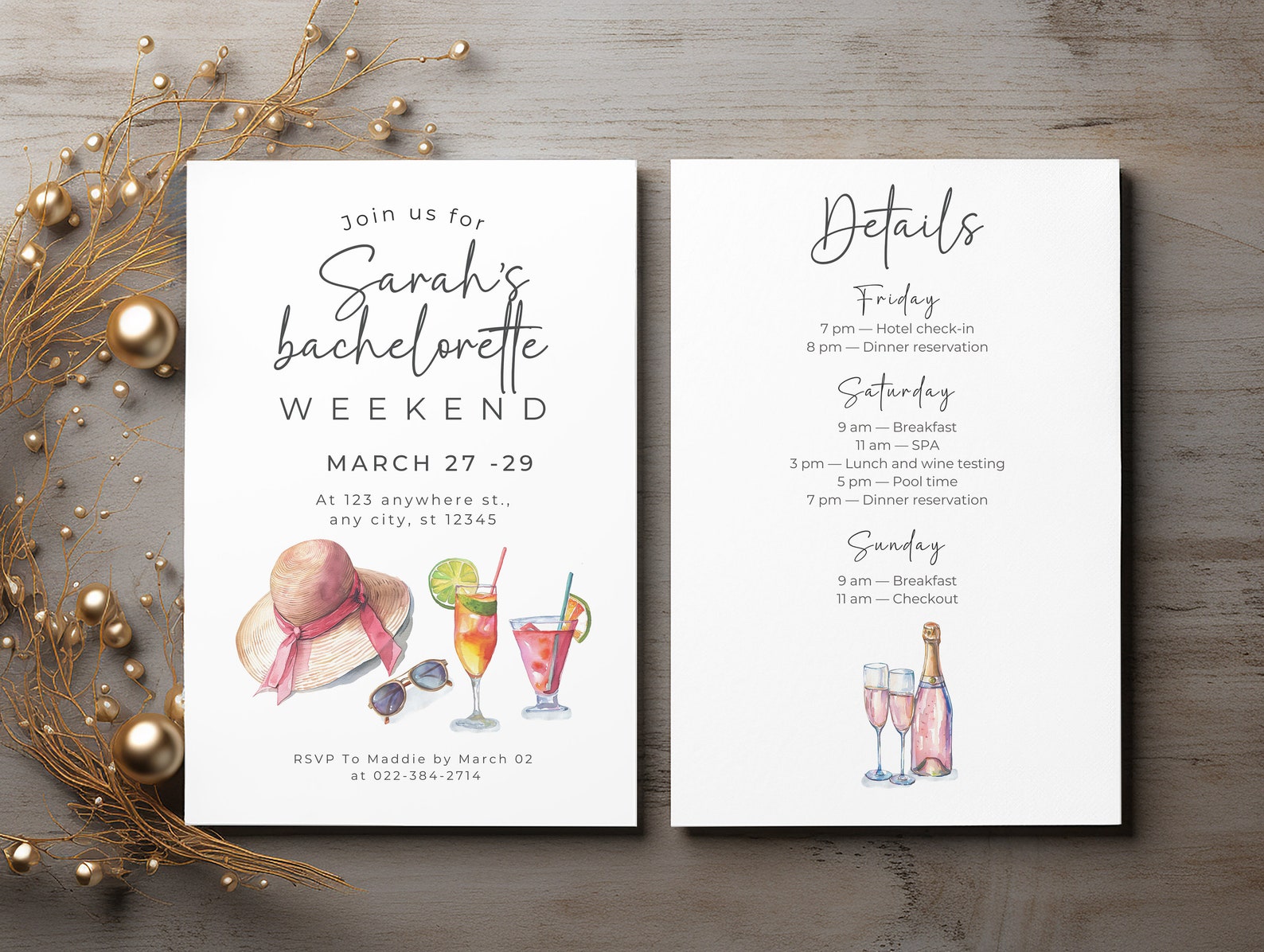Bachelorette Weekend Invitation Bachelorette Party Invitation Printable ...