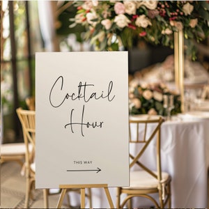 Cocktail Hour Sign Editable Cocktail Sign Template Cocktail Bar ...