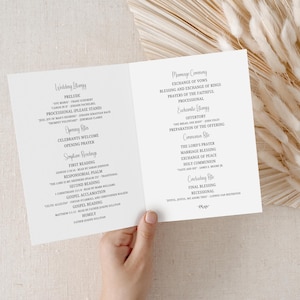 Catholic Wedding Program Template Church Program Ceremony Program ...