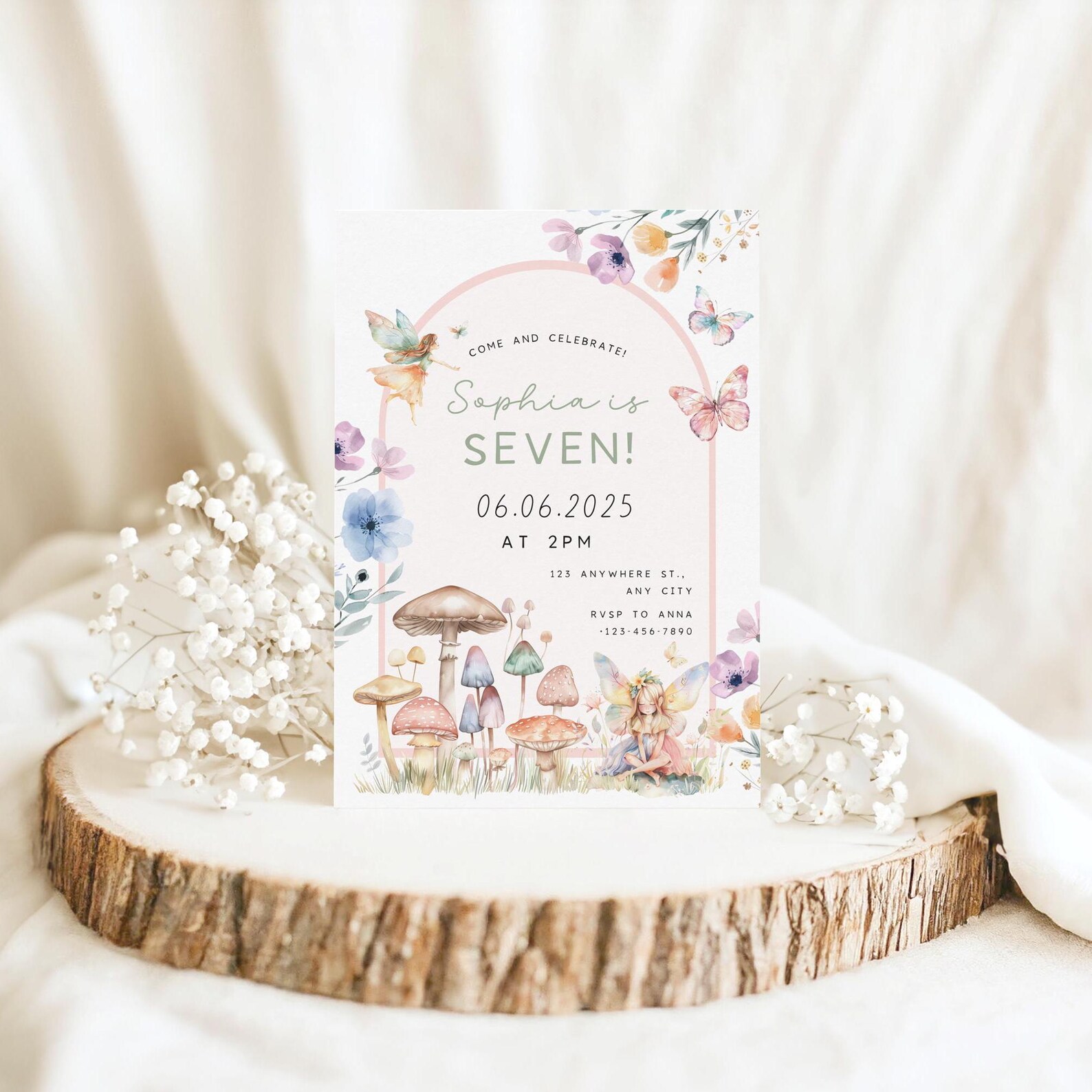 Fairy Birthday Invitation Template Enchanted Fairy Invitation Fairy ...