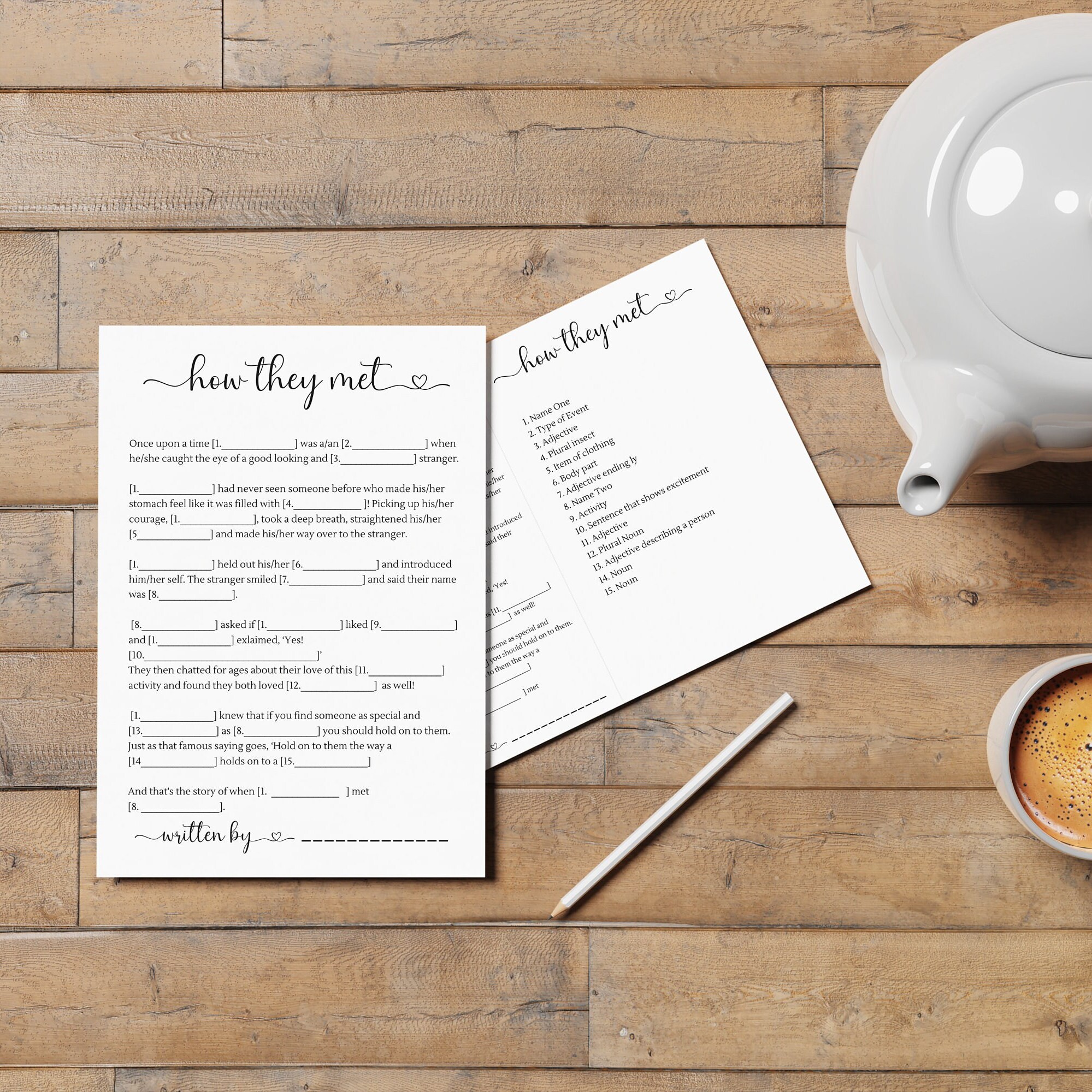 Bachelorette Mad Libs How They Met Mad Libs Funny Wedding Mad Libs ...