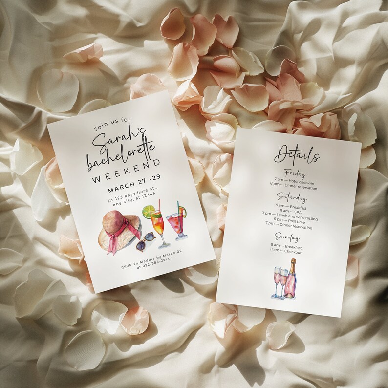 Bachelorette Weekend Invitation Bachelorette Party Invitation Printable ...