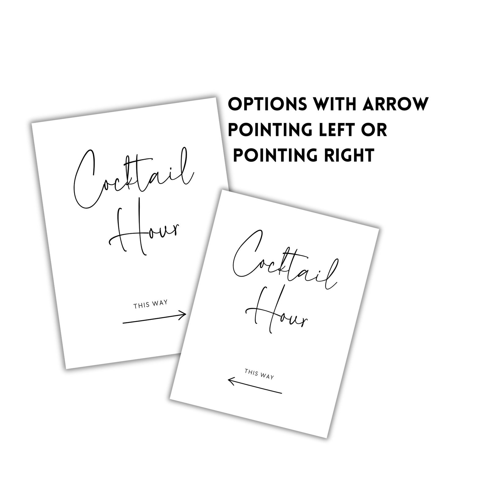 Cocktail Hour Sign Editable Cocktail Sign Template Cocktail Bar ...