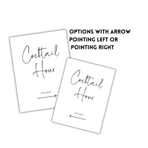 Cocktail Hour Sign Editable Cocktail Sign Template Cocktail Bar ...