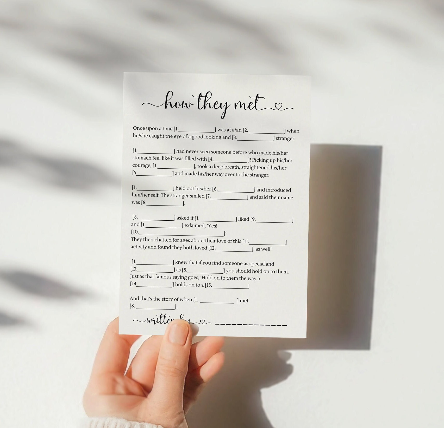 Bachelorette Mad Libs How They Met Mad Libs Funny Wedding Mad Libs ...