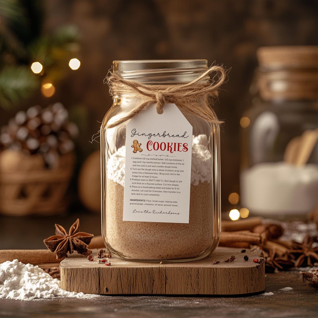 Editable Christmas Cookie Gift Tags Christmas Cookies Tag Christmas ...