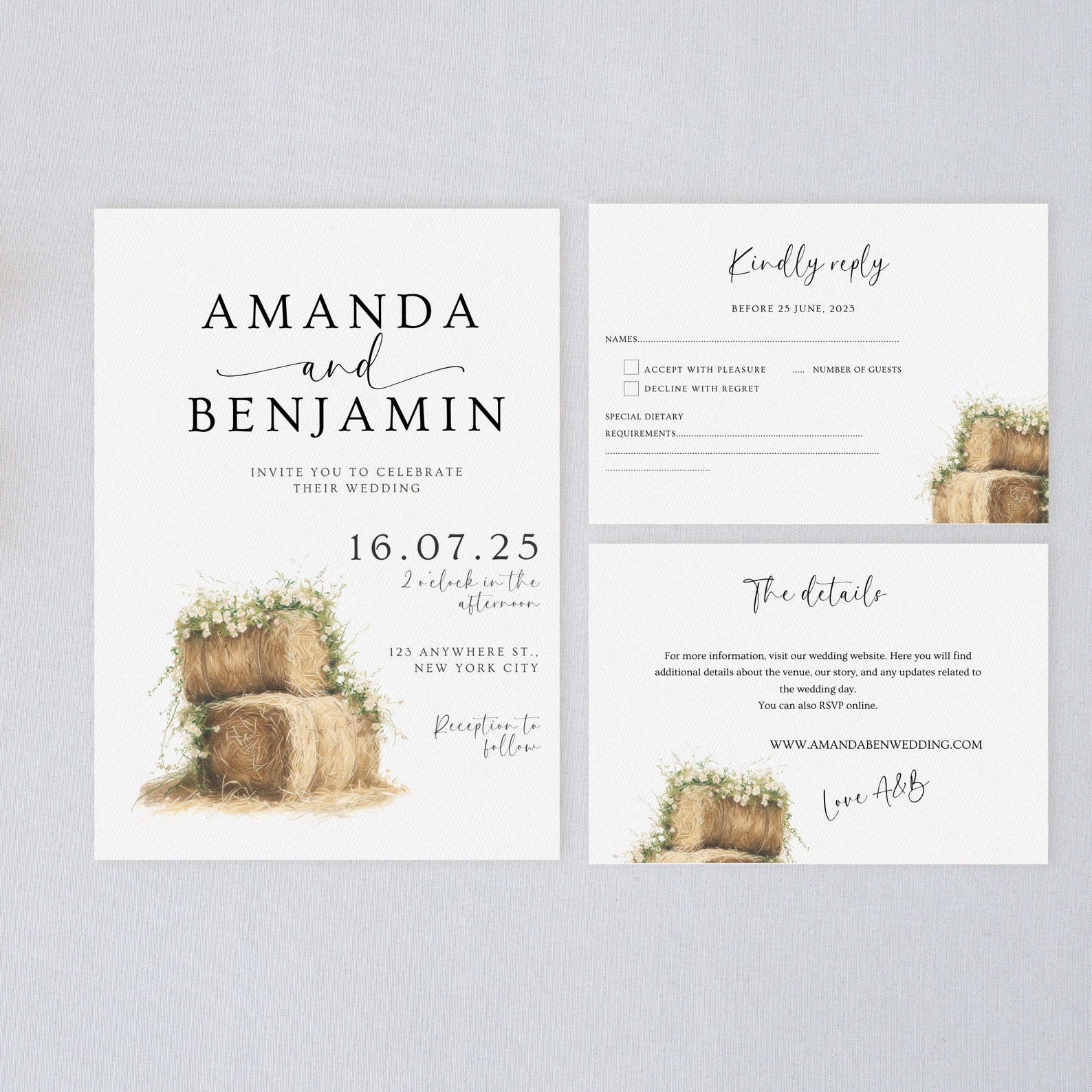 Country Wedding Invite Rustic Country Wedding Invitation Rustic Farm ...
