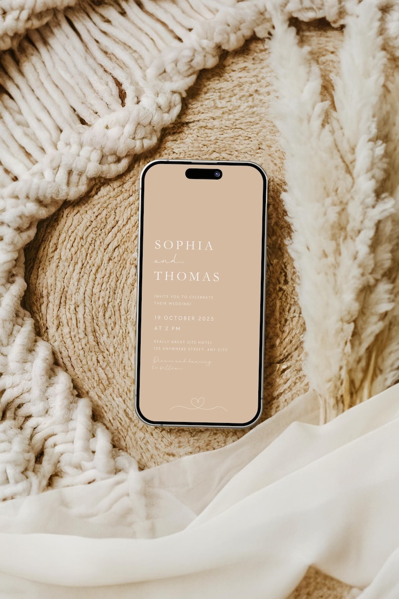 Beige Wedding Invitation Template Mocha Wedding Invitation Suite ...