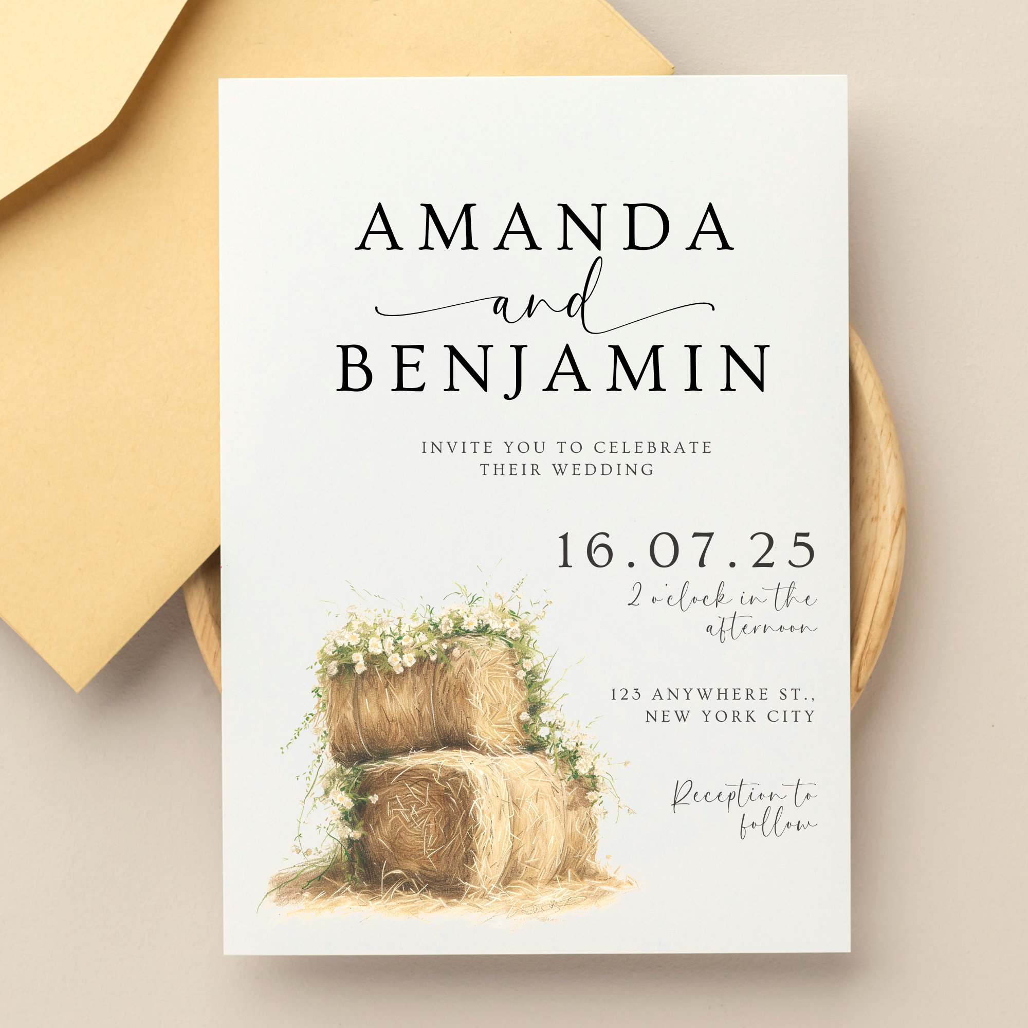 Country Wedding Invite Rustic Country Wedding Invitation Rustic Farm ...