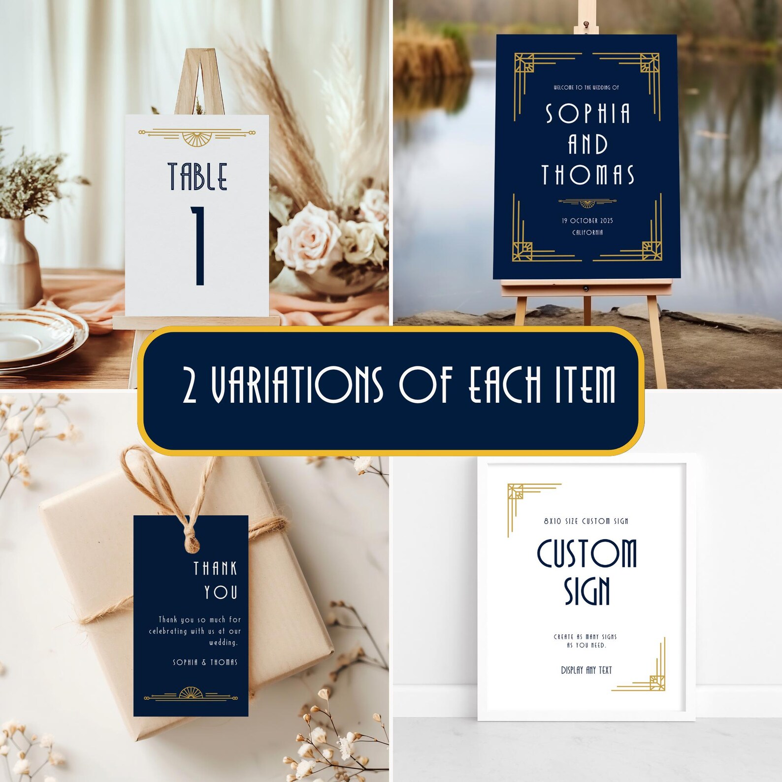 Art Deco Wedding Bundle Great Gatsby Wedding Bundle Art Deco Wedding ...