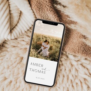 Digital Wedding Invitation Canva Template Modern Wedding Invitation ...