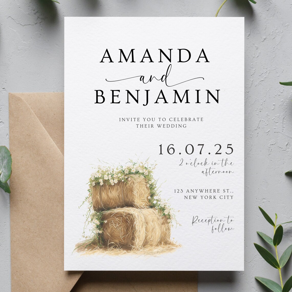 Country Wedding Invite Rustic Country Wedding Invitation Rustic Farm ...