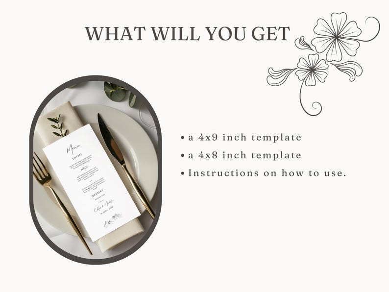 Mountain Wedding Menu Template Editable Wedding Menu Mountains Winter ...