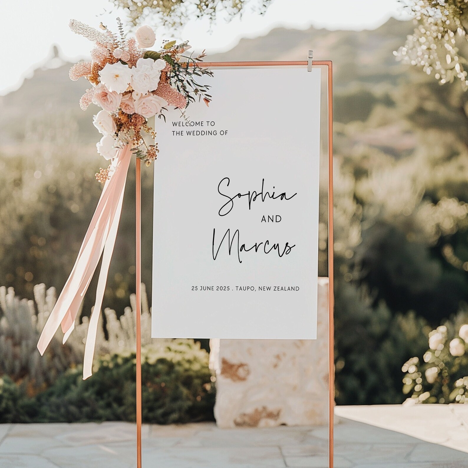 Wedding Welcome Poster Printable Editable Wedding Signage Welcome Sign ...