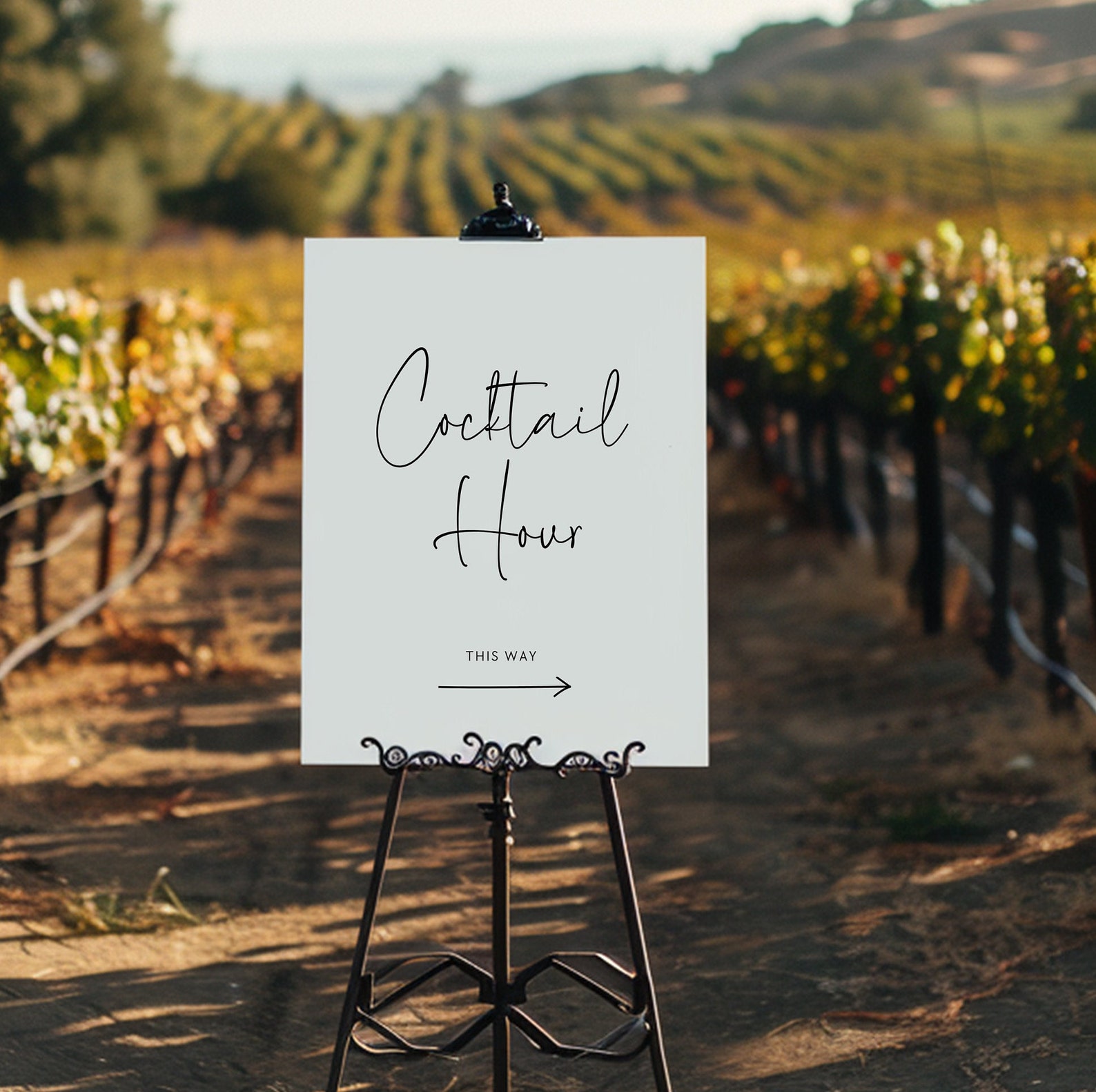 Cocktail Hour Sign Editable Cocktail Sign Template Cocktail Bar ...