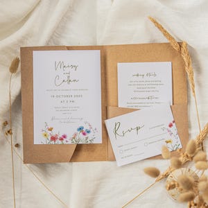 Wildflower Wedding Invitation Template Wildflower Wedding Invitations ...