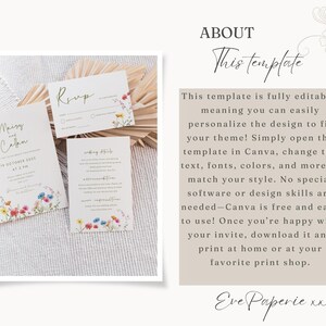 Wildflower Wedding Invitation Template Wildflower Wedding Invitations ...