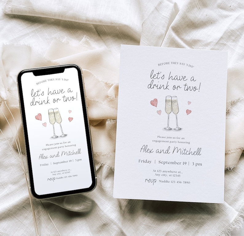 Engagement Invite Engagement Invitation Engagement Party Invite ...