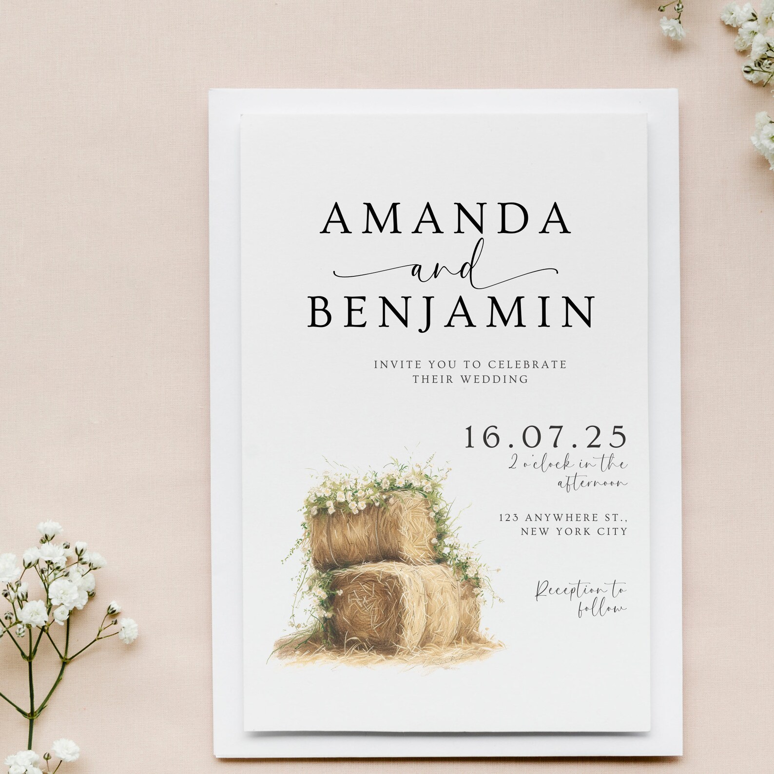 Country Wedding Invite Rustic Country Wedding Invitation Rustic Farm ...