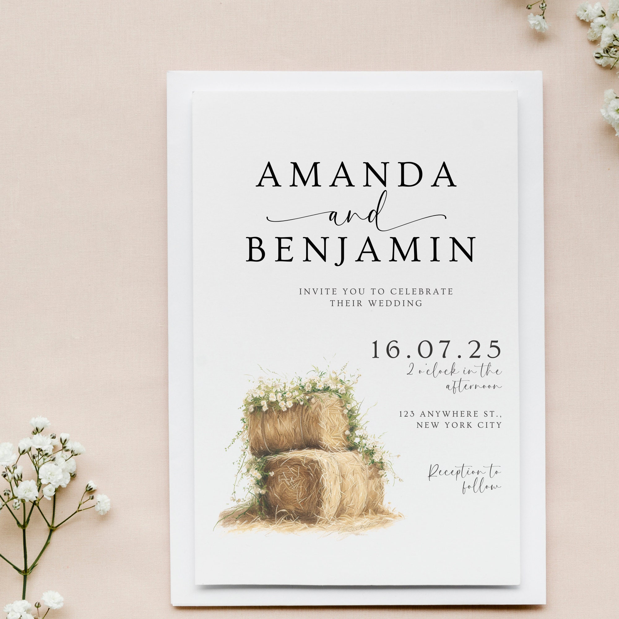 Country Wedding Invite Rustic Country Wedding Invitation Rustic Farm ...