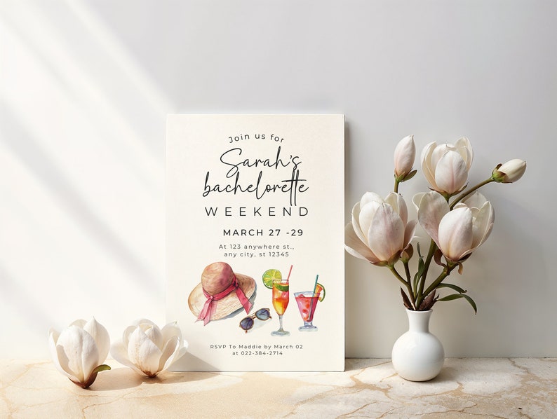 Bachelorette Weekend Invitation Bachelorette Party Invitation Printable ...