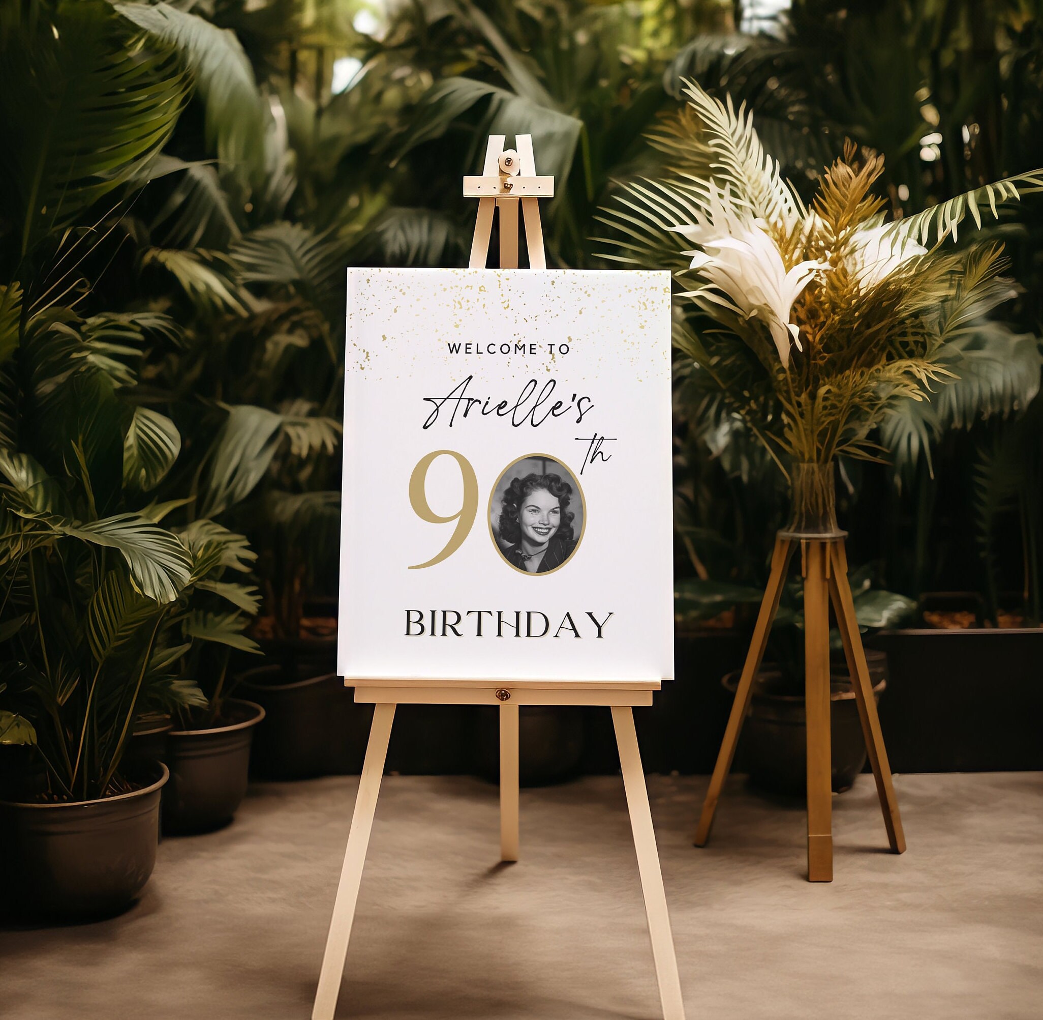 90th Birthday Welcome Sign 90th Welcome Sign Turning 90 90th Birthday ...