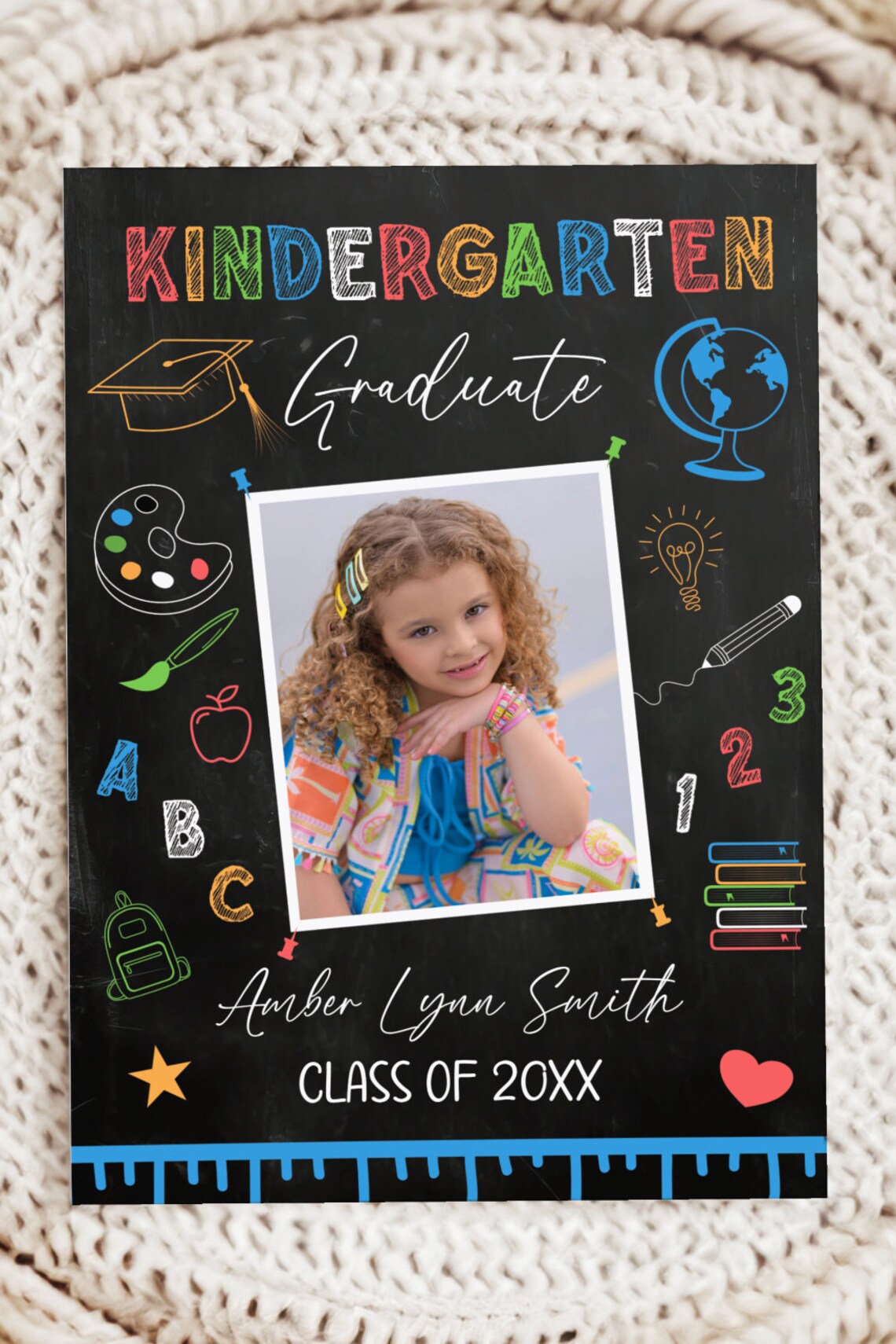 EDITABLE Kindergarten Graduation Announcement, Graduate Invitation ...