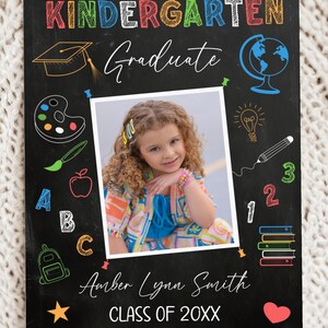 EDITABLE Kindergarten Graduation Announcement, Graduate Invitation ...