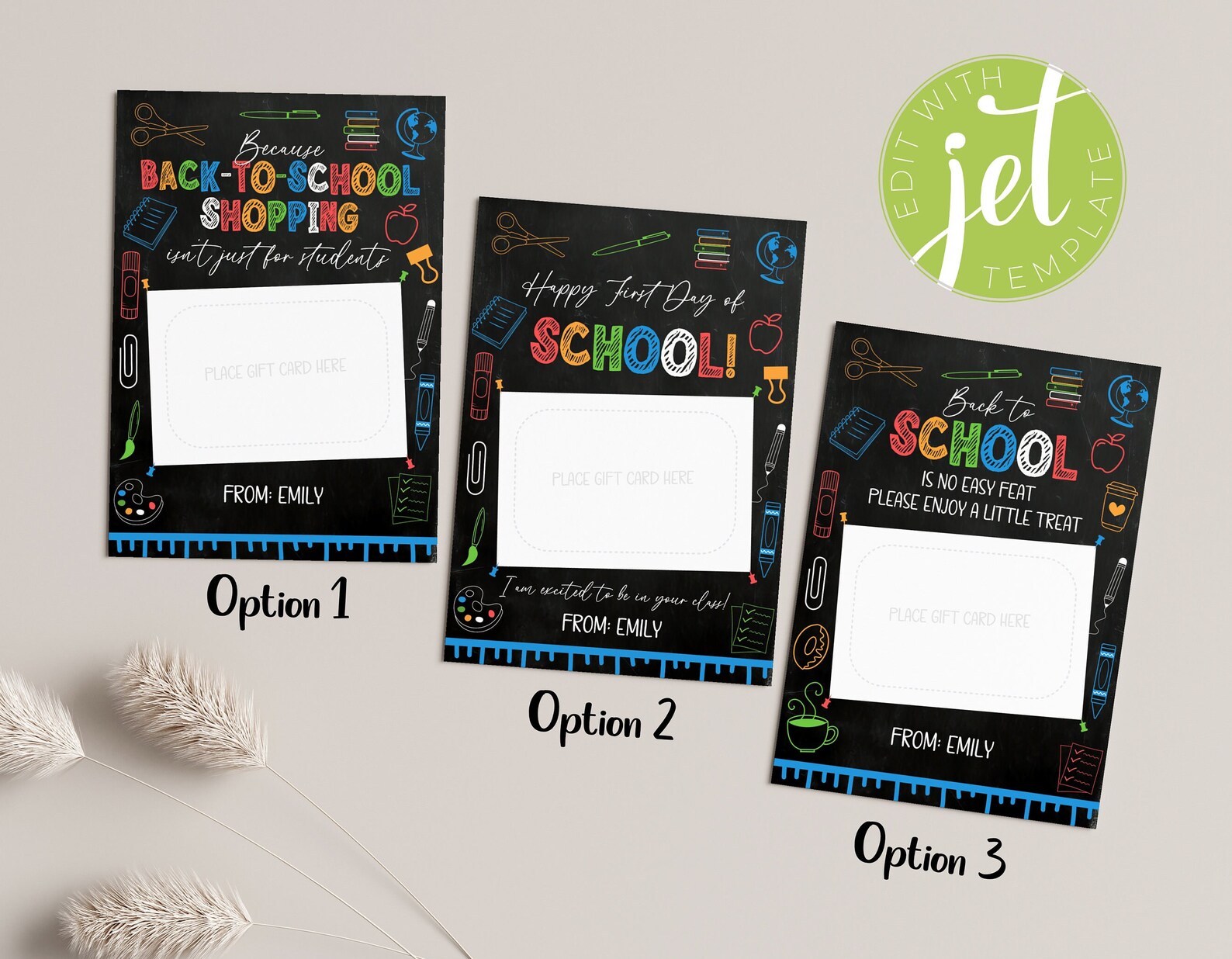 EDITABLE Colorful Teacher Gift Card Holder Template, Back to School ...