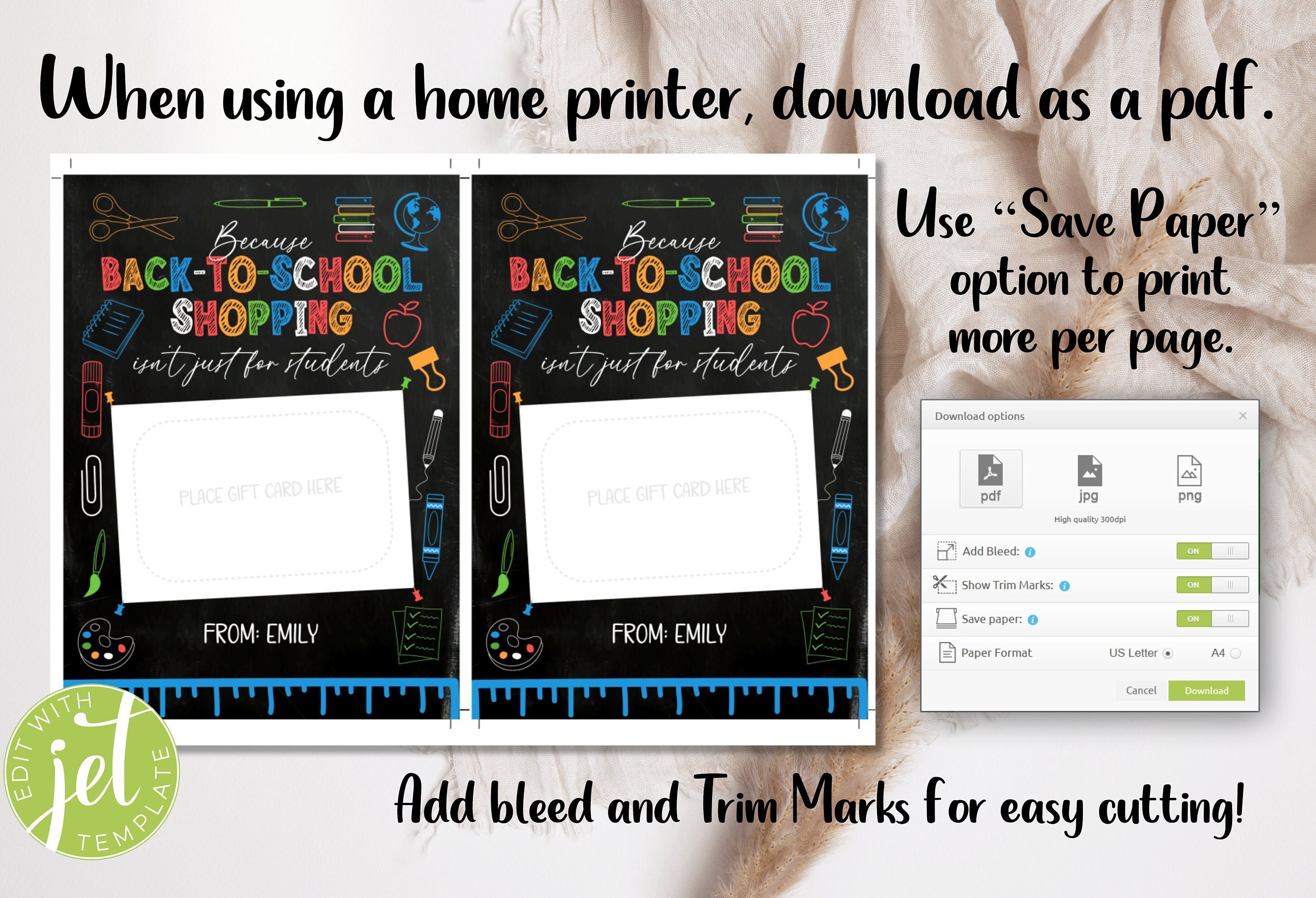 EDITABLE Colorful Teacher Gift Card Holder Template, Back to School ...