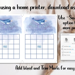 EDITABLE Narwhal Baby Shower Games Bundle, Under the Sea Baby Shower ...