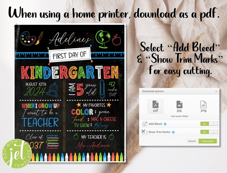 EDITABLE Colorful Chalkboard First or Last Day of School Sign Template ...