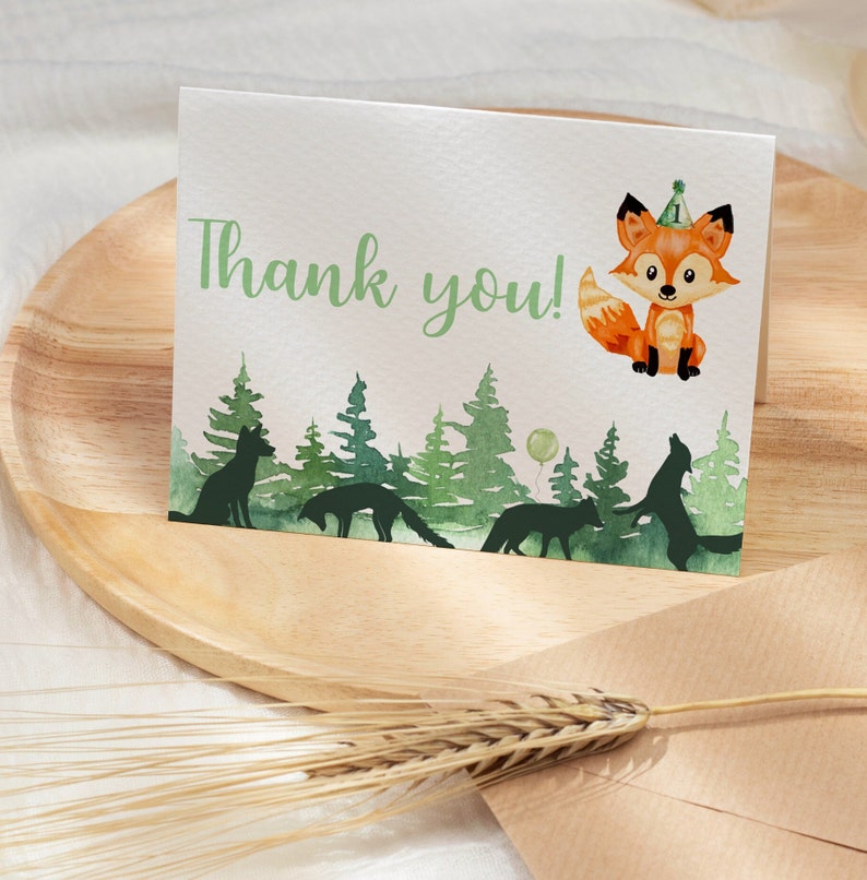 EDITABLE Fox Birthday Invitation, Woodland Birthday Party, Our Little ...