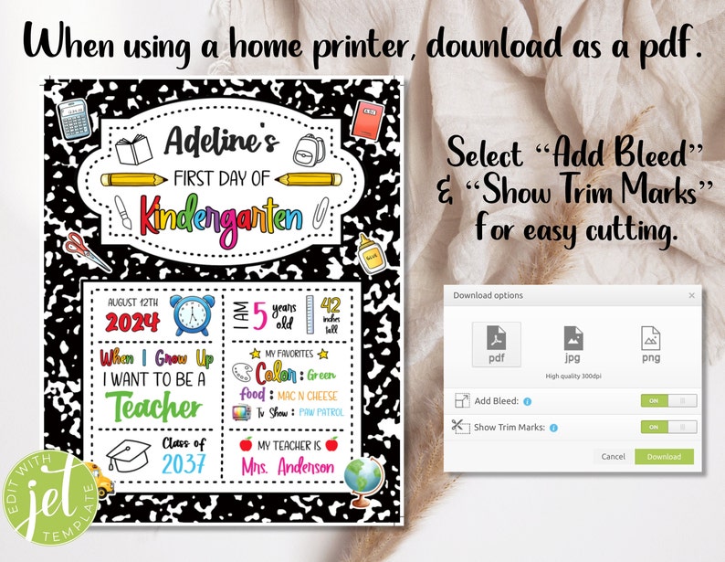 EDITABLE Composition Notebook First or Last Day of School Sign Template ...