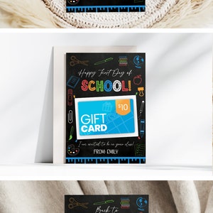 EDITABLE Colorful Teacher Gift Card Holder Template, Back to School ...