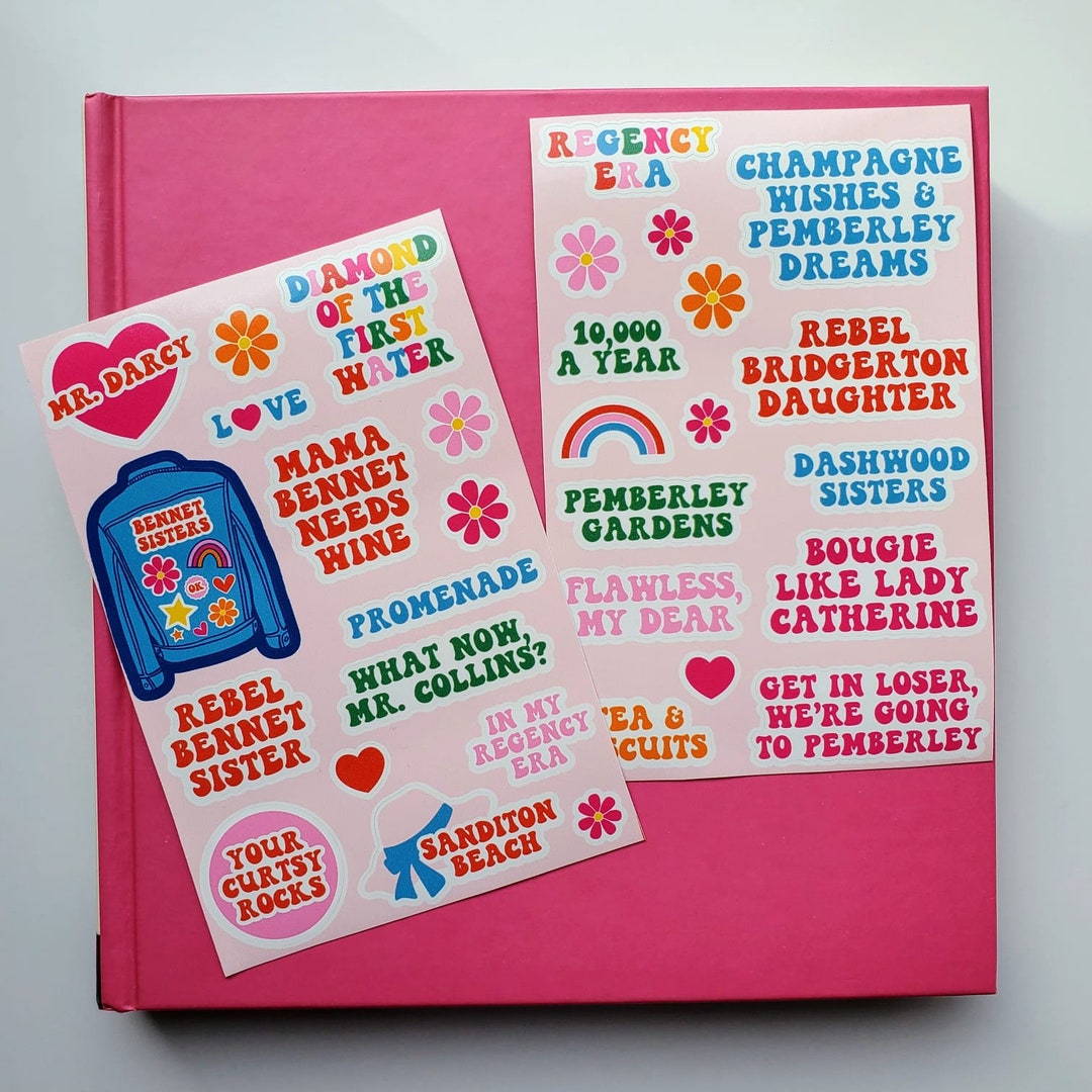 In My Regency Era Sticker Sheets Jane Austen Stickers Pride - Etsy