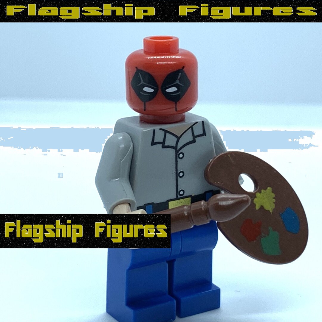 Bob Ross Deadpool Minifigure Marvel Comics Painter - Etsy