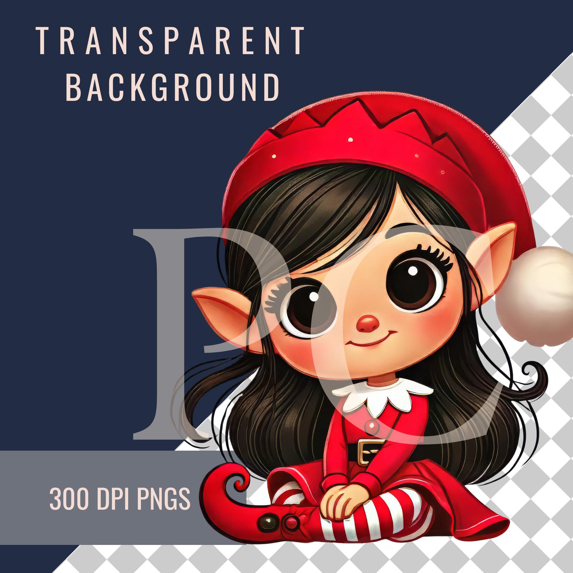 Christmas Elves Clipart: 16 Diverse Holiday PNG Images (digital ...