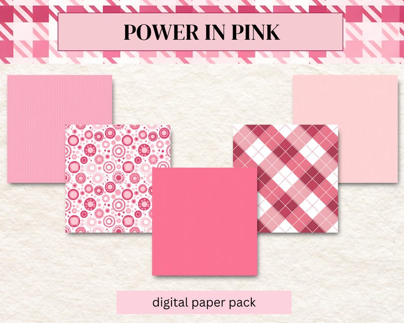 Pink Ribbon Seamless Patterns | 22 Breast Cancer Awareness JPG Bundle ...